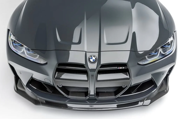 BMW M3/M4 V Style Front Grill In Dry Carbon Fiber (G80/G82/G83 ...